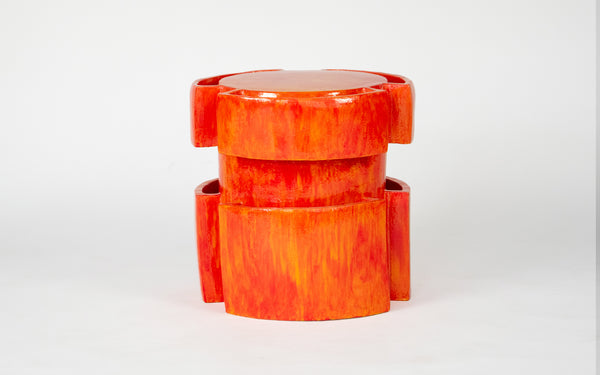 Tiny Table No.1 in flamingo glaze by Floris Wubben | SCP