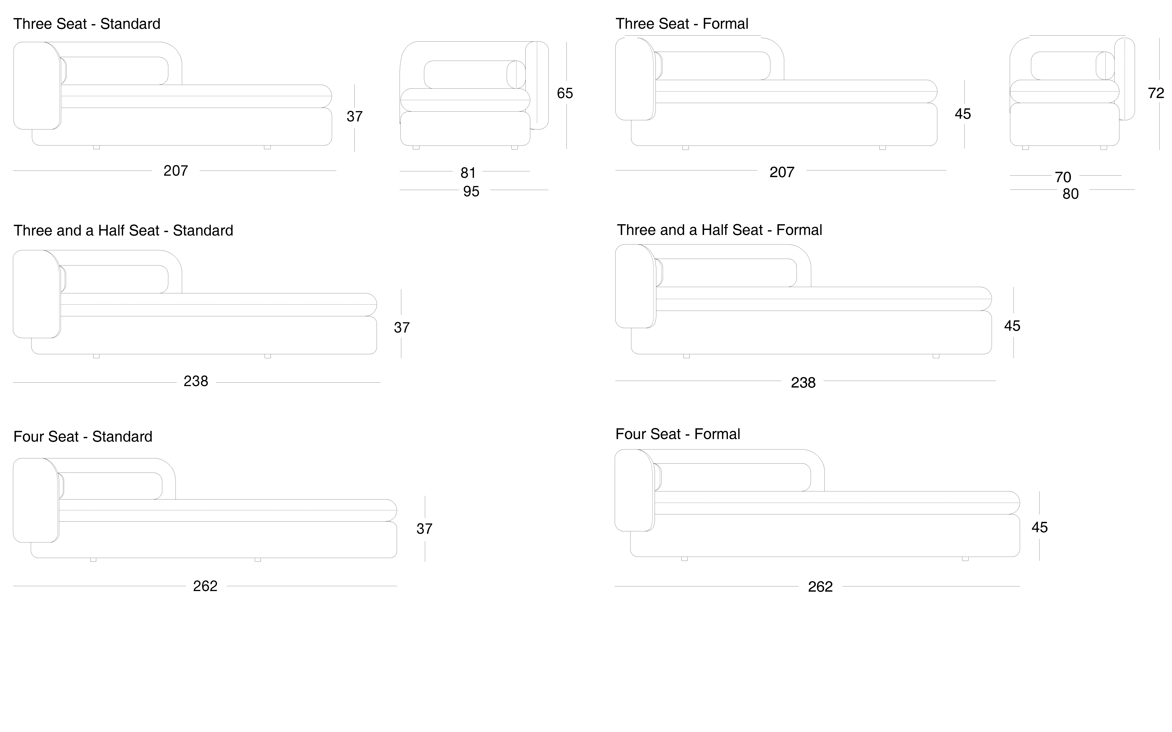 Group three seat chaise - right arm by Philippe Malouin for SCP