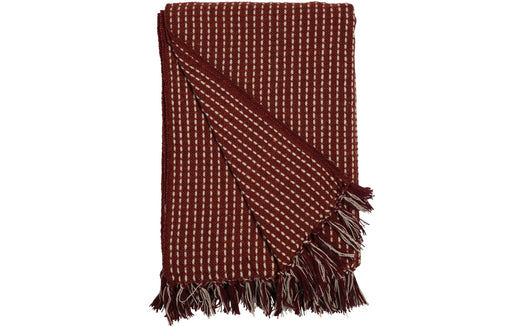 Throw - stripe with blocks - maroon & gold | SCP