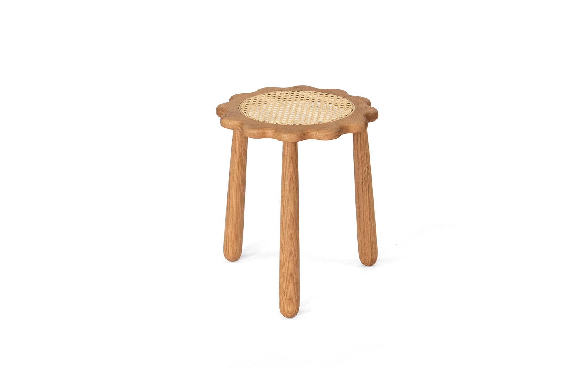 Caned stool by Wilkinson & Rivera for SCP