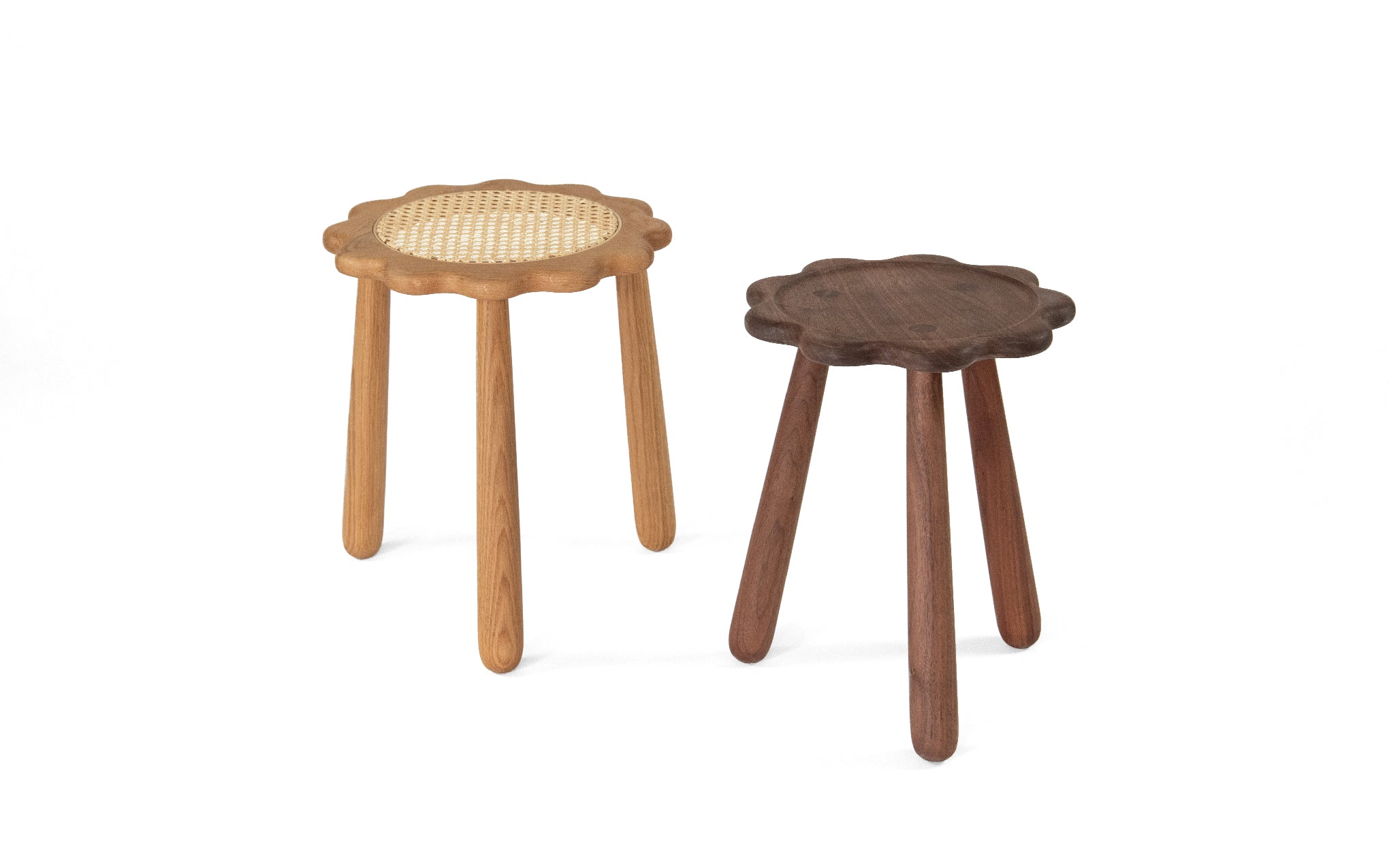 Caned stool by Wilkinson & Rivera for SCP
