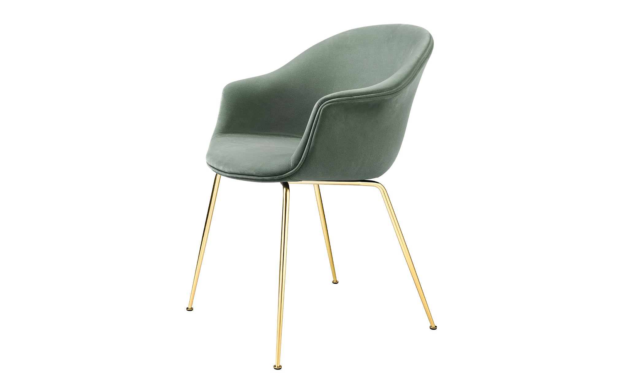 Bat dining chair - upholstered with conic base by GamFratesi for Gubi | SCP