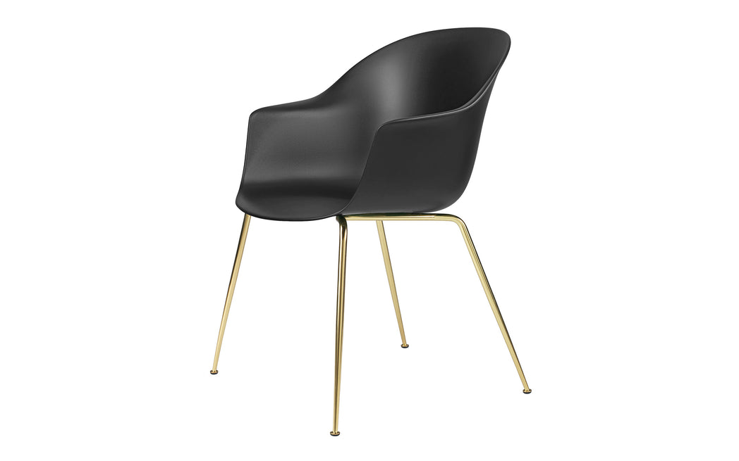 Bat dining chair - un-upholstered with conic base | SCP