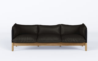 Tepee three seat sofa - oak, black sling by Lucy Kurrein for SCP