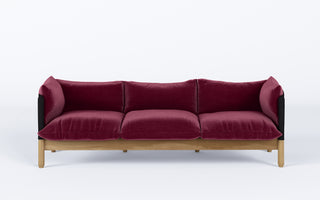 Tepee three seat sofa - oak, black sling by Lucy Kurrein for SCP