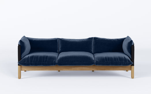 Tepee three seat sofa - oak, black sling by Lucy Kurrein for SCP